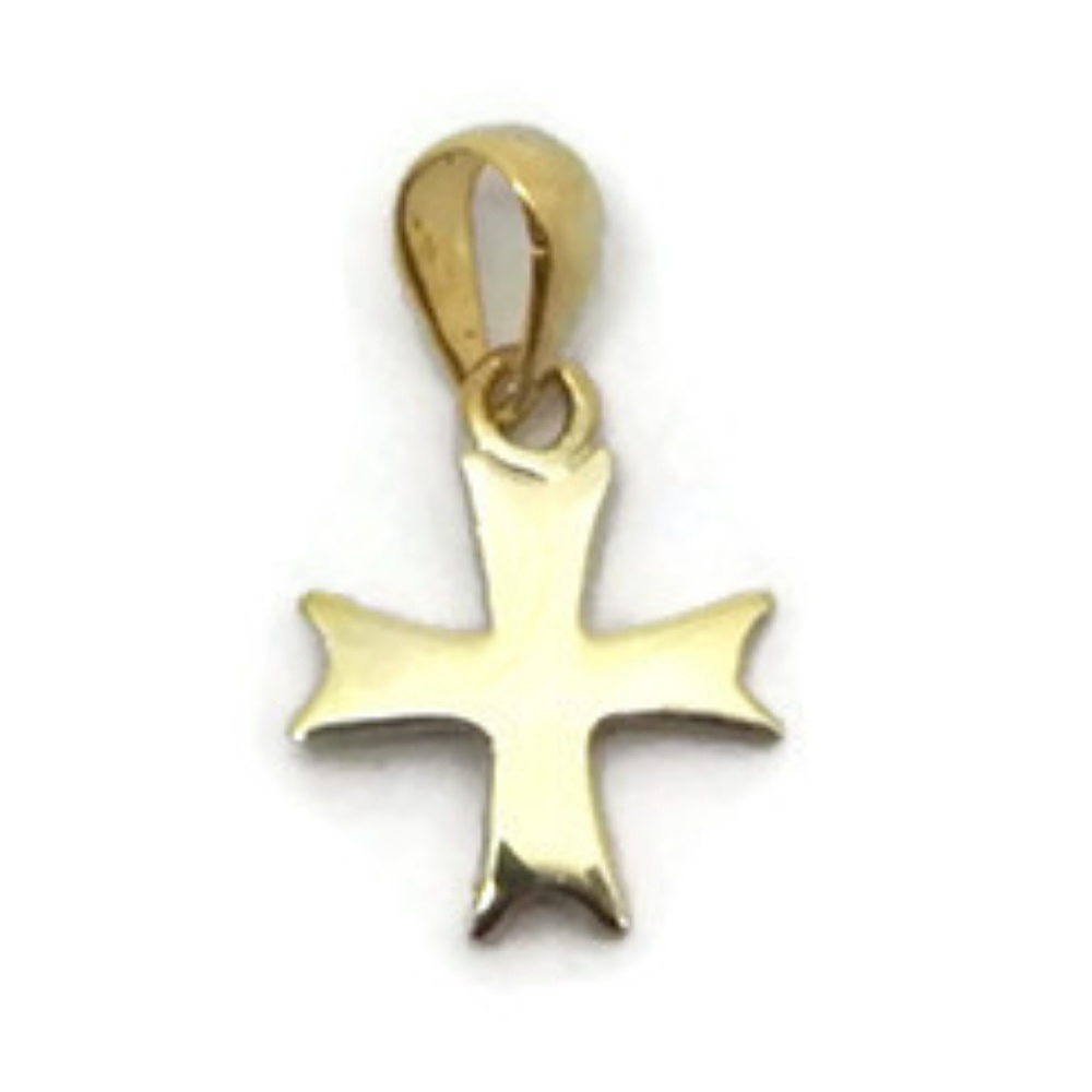 Maltese Cross Pendant 14k Yellow Gold!! - Gem